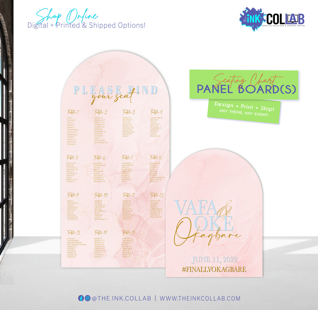 Custom Seating Chart Panel(s) – theinkcollab